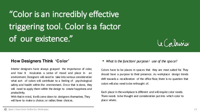 How Color Define Workplace Design | Zyeta | PPT | Research Paper | PPT
