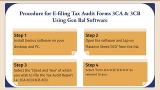 How to Accurately File Audit Forms 3CA and 3CB Using Gen Bal | PDF