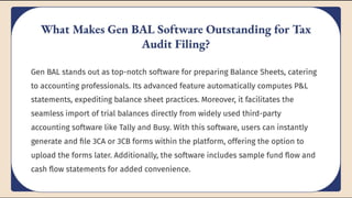 How to Accurately File Audit Forms 3CA and 3CB Using Gen Bal | PDF