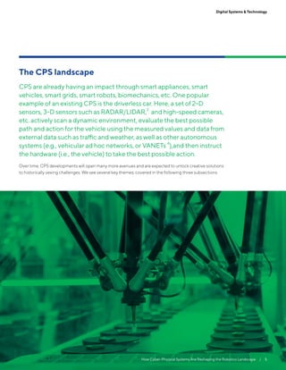 How Cyber-Physical Systems Are Reshaping the Robotics Landscape | PDF