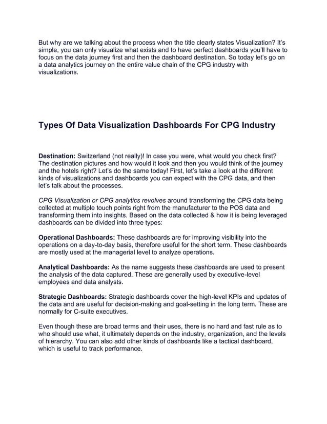 How Data Visualization Helps Cpg Industry Pdf