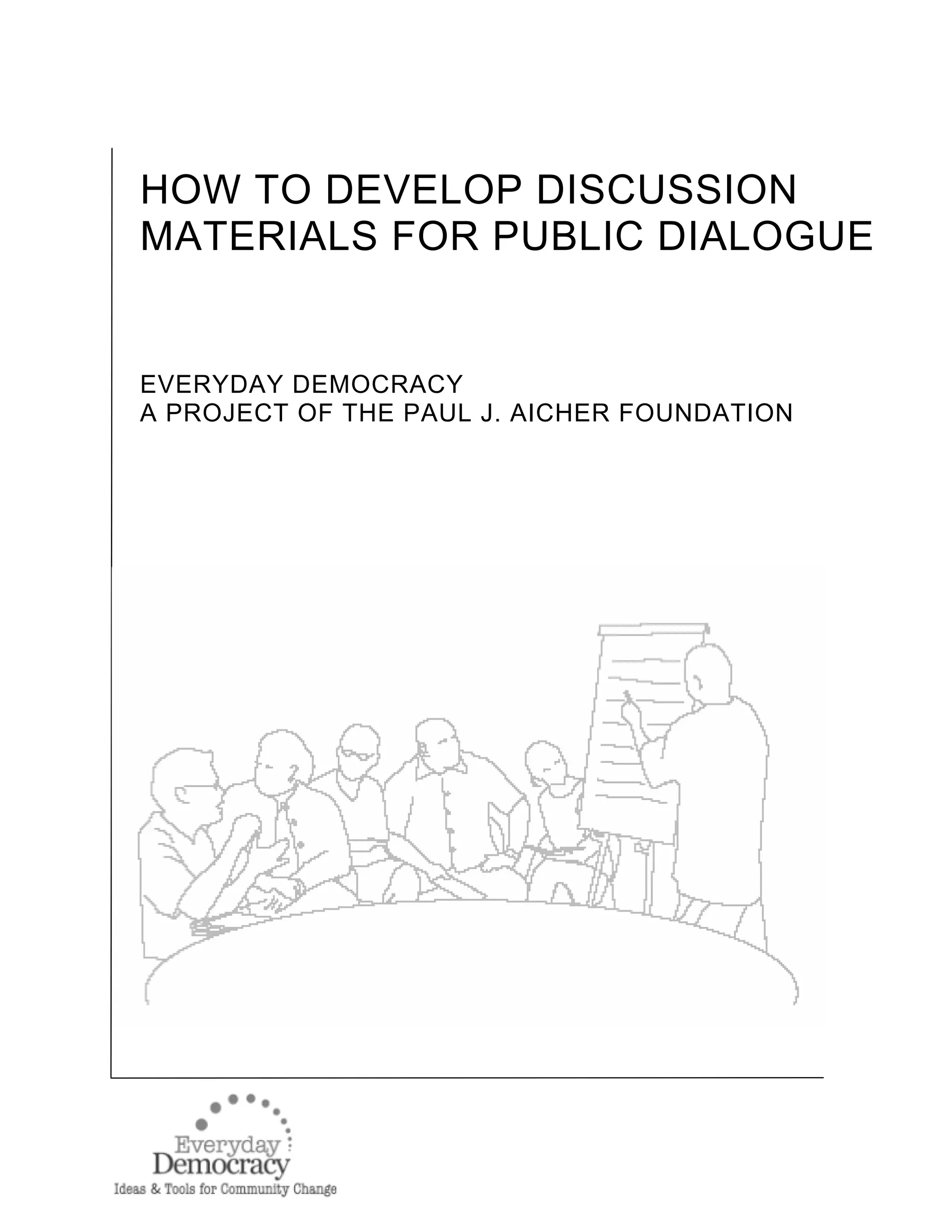 How to Develop Discussion Materials for Public Dialogue | PDF