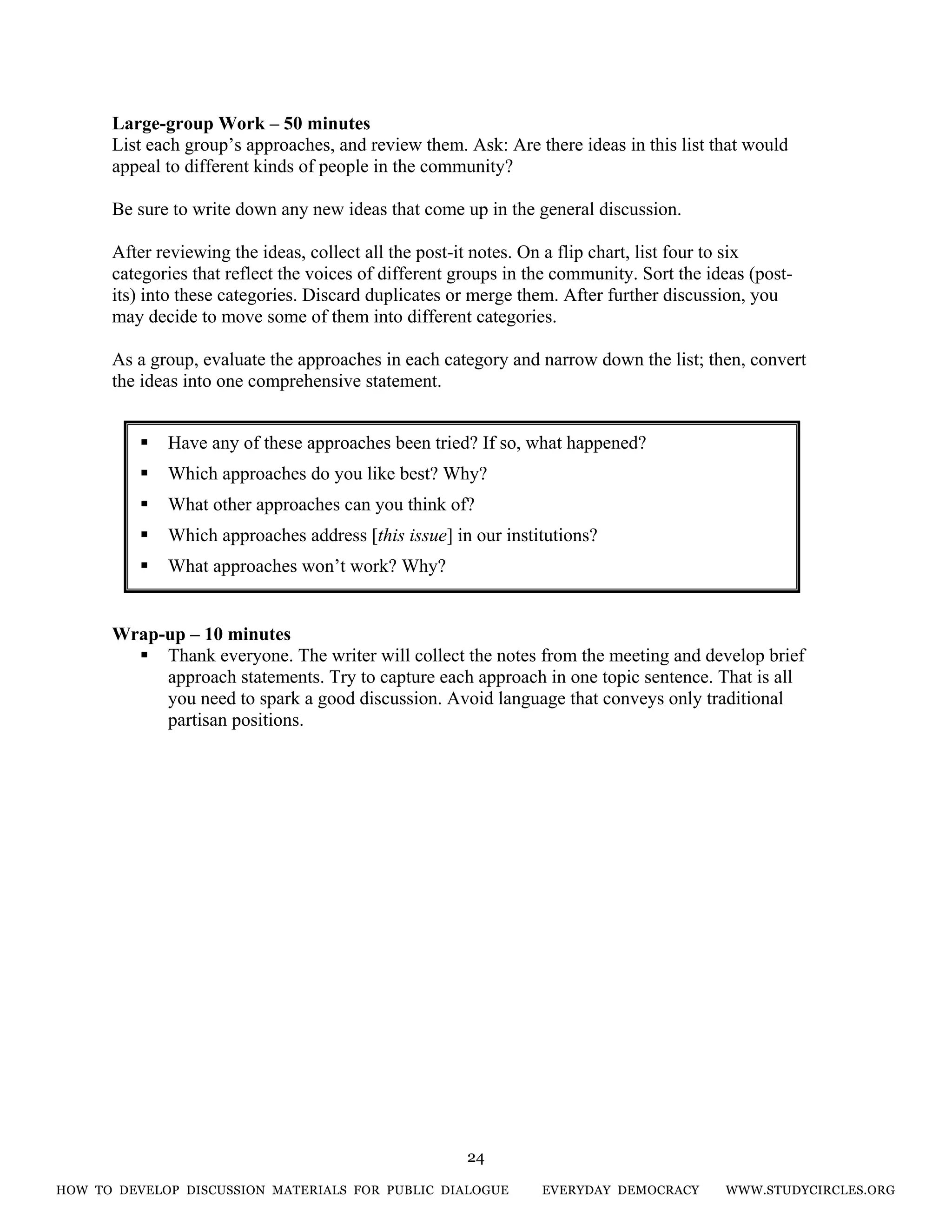 How to Develop Discussion Materials for Public Dialogue | PDF