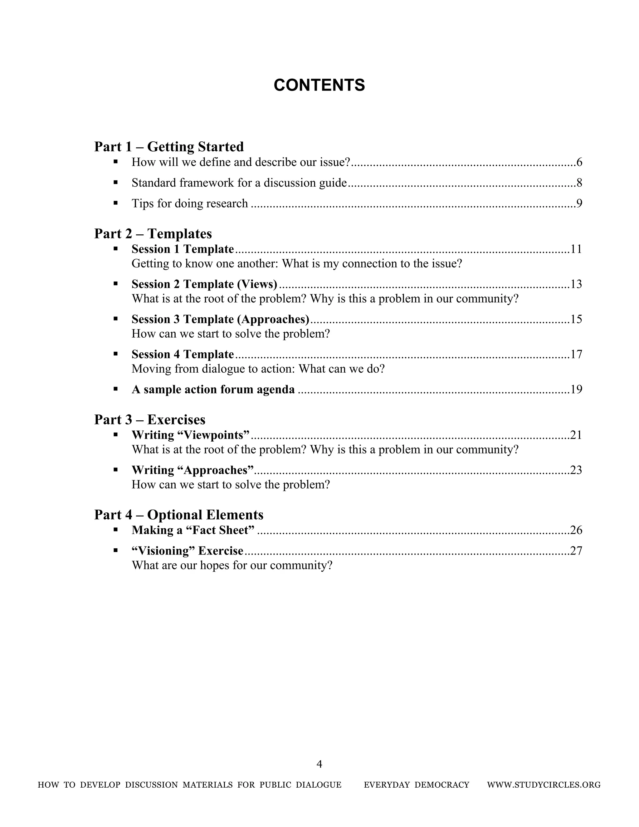 How to Develop Discussion Materials for Public Dialogue | PDF