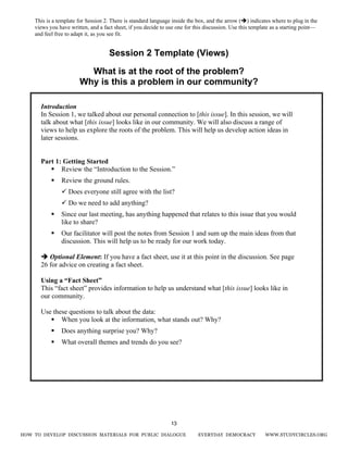 How to Develop Discussion Materials for Public Dialogue | PDF