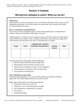 How to Develop Discussion Materials for Public Dialogue | PDF