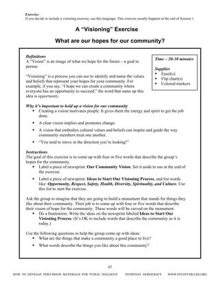 How to Develop Discussion Materials for Public Dialogue | PDF