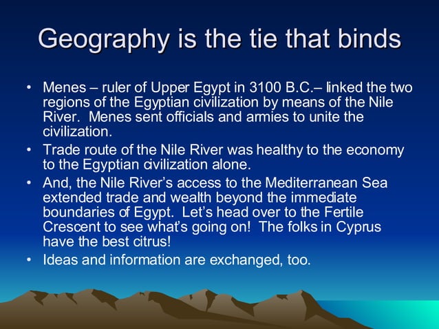 How Did Geography Affect The Civilizations Of The | PPT | Agriculture ...