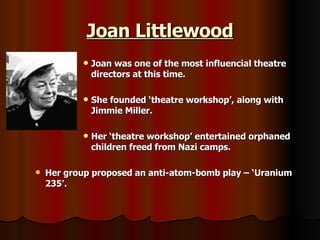How Did World War I I Affect The Theatre | PPT