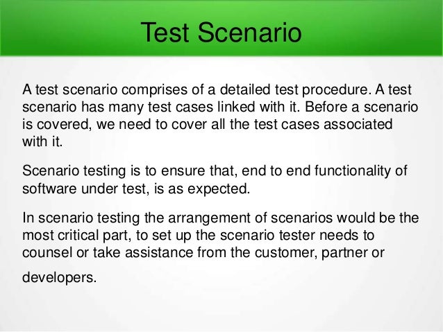 Test Cases Vs Test Scenarios