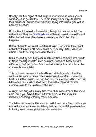 bed bugs bites | PDF