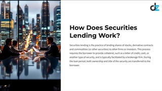 Domen Zavrl - How Does Securities Lending Work | PDF