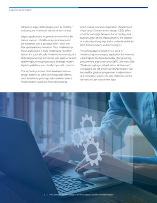 How Domain-Driven Design Can Boost Legacy System Modernization | PDF