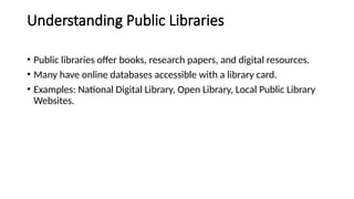 How to Download Information from Public Libraries | PPTX