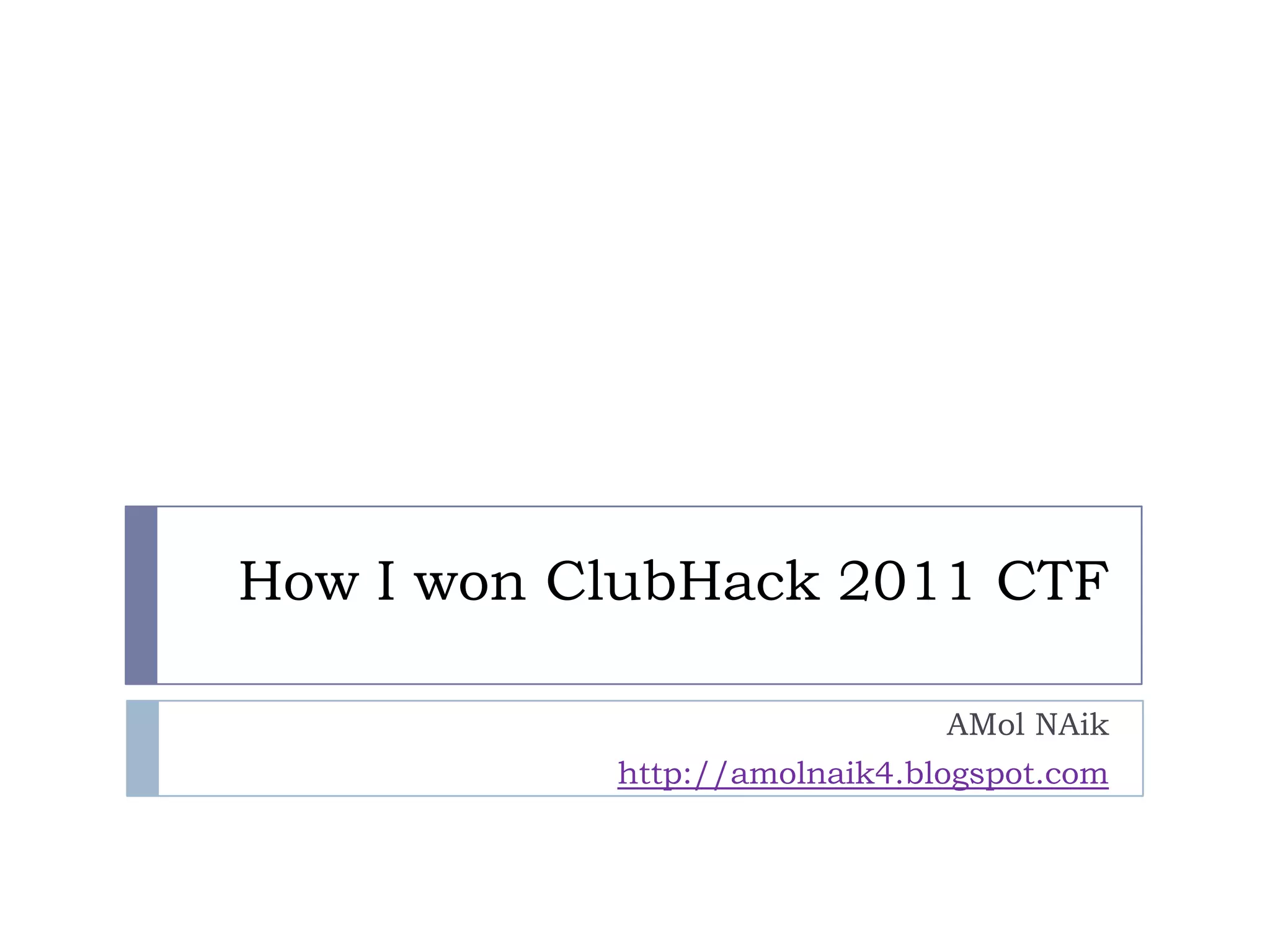 How i-won-club hack-precon-ctf-v2 | PPT