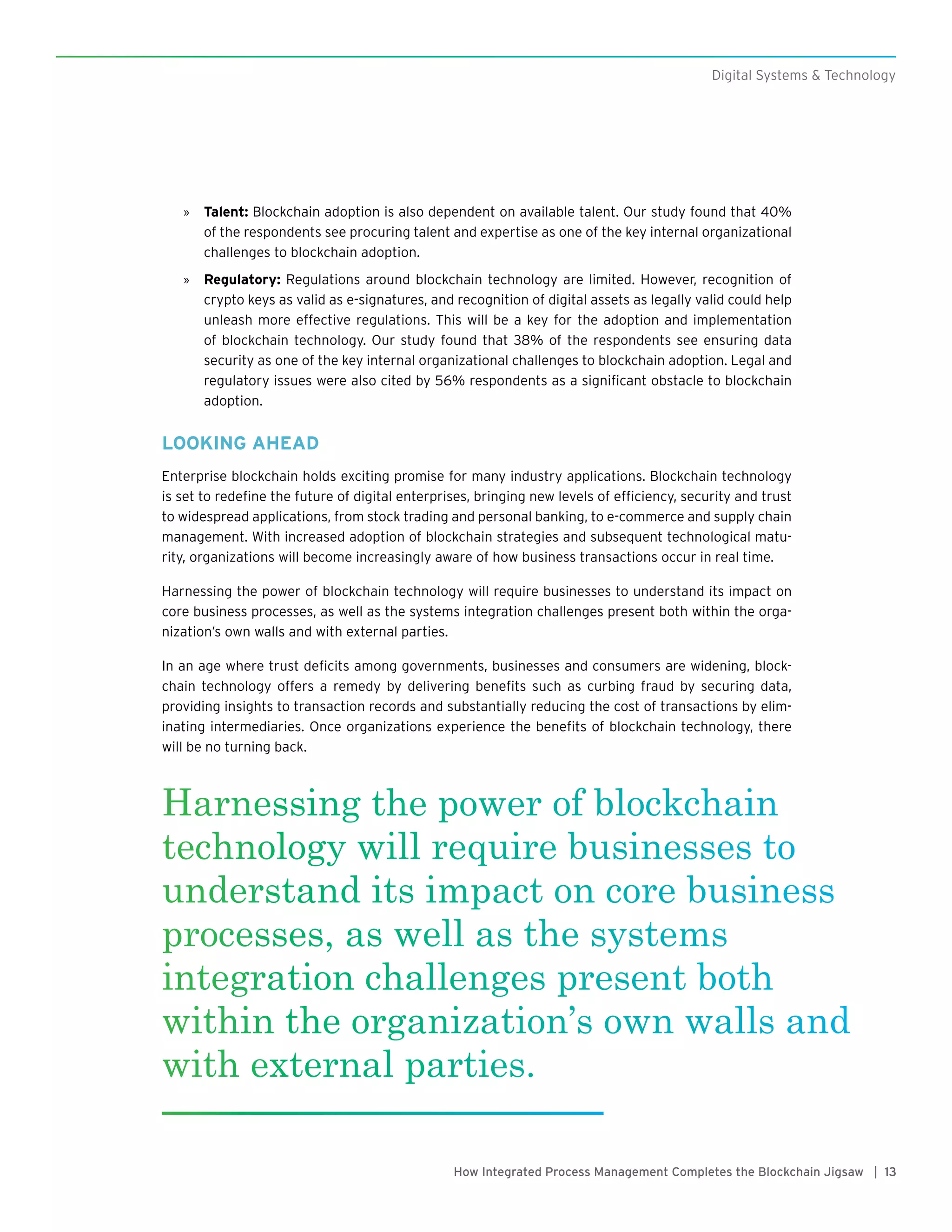 How Integrated Process Management Completes the Blockchain Jigsaw | PDF