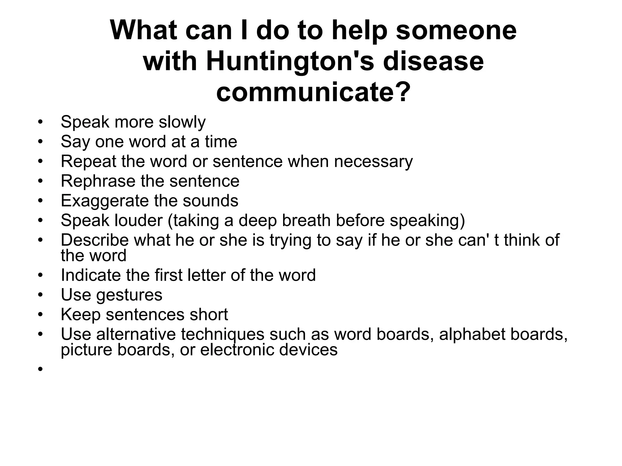 How Is Huntingtons Disease Diagnosed Ppt