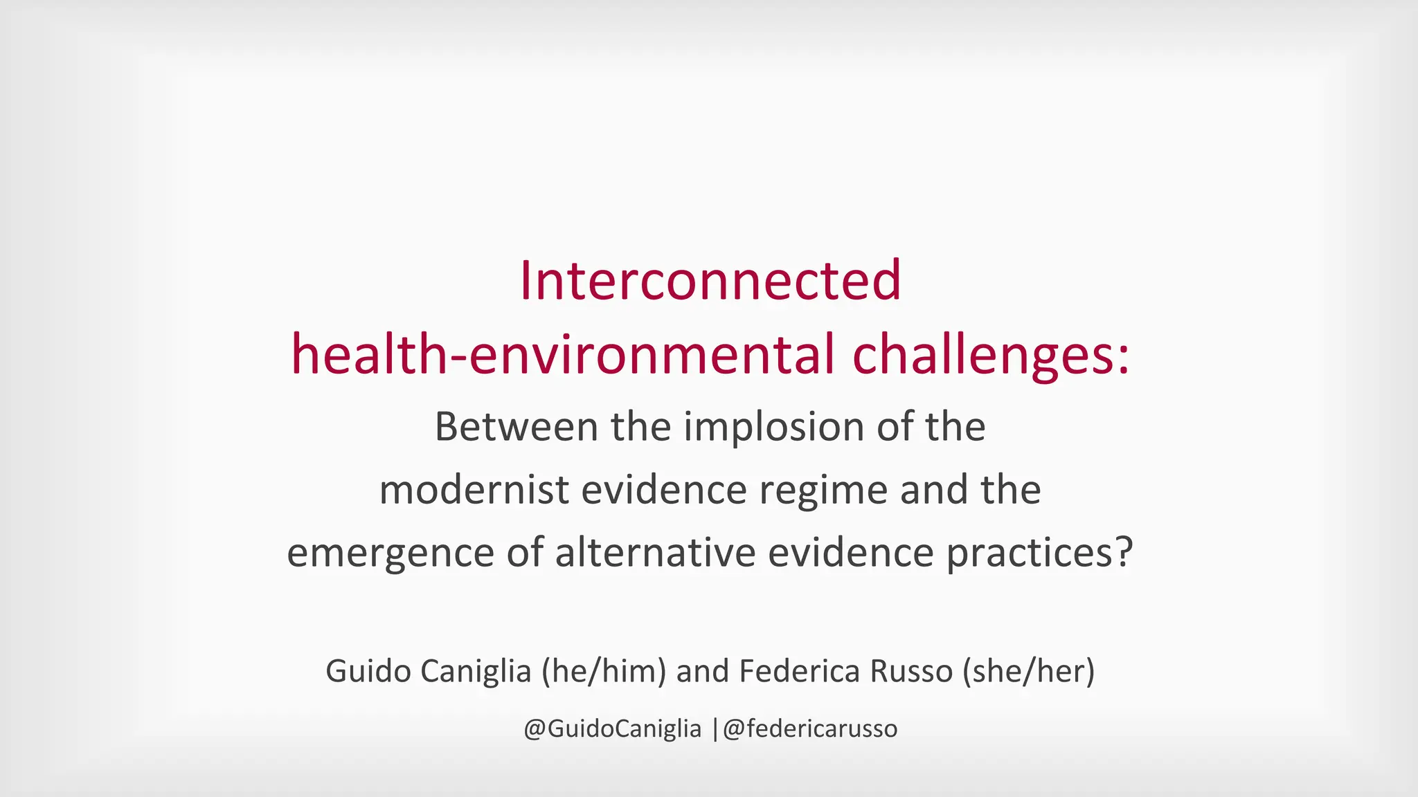 Interconnected health-environmental challenges, Health and the ...