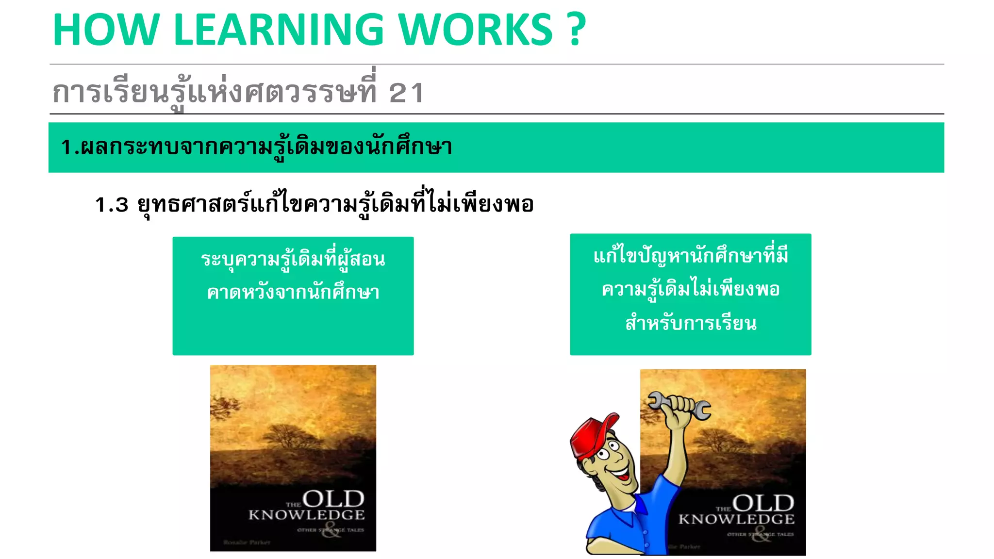 การเรียนรู้แห่งศตวรรษที่ 21 How Learning Works | PDF