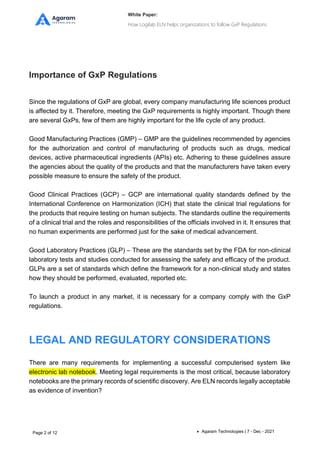 How-Logilab-ELN-helps-organizations-to-follow-GxP-Regulations | PDF