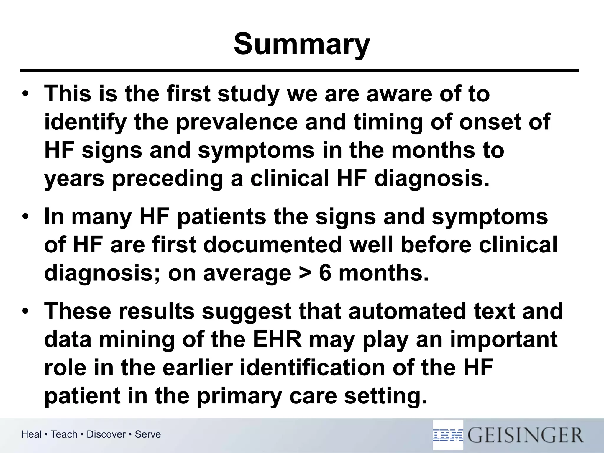 How Long Before the Clinical Diagnosis of Heart Failure are HF Signs ...