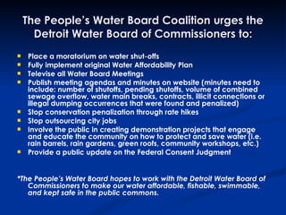Organizing for Clean and Affordable Water | PPT