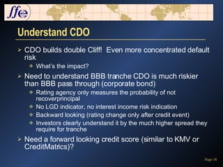 How Resilient are MBS to CDO Market Disruptions | PPT