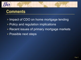 How Resilient are MBS to CDO Market Disruptions | PPT
