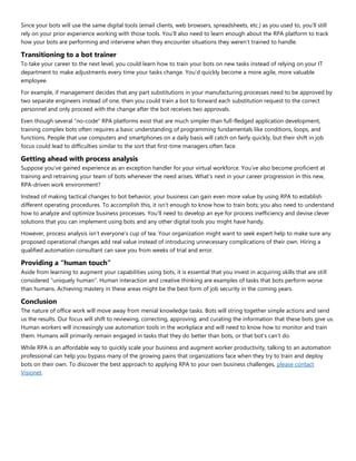 How RPA is changing your role in the workplace? | PDF