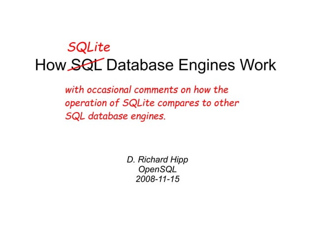 How sqlite works | PPT