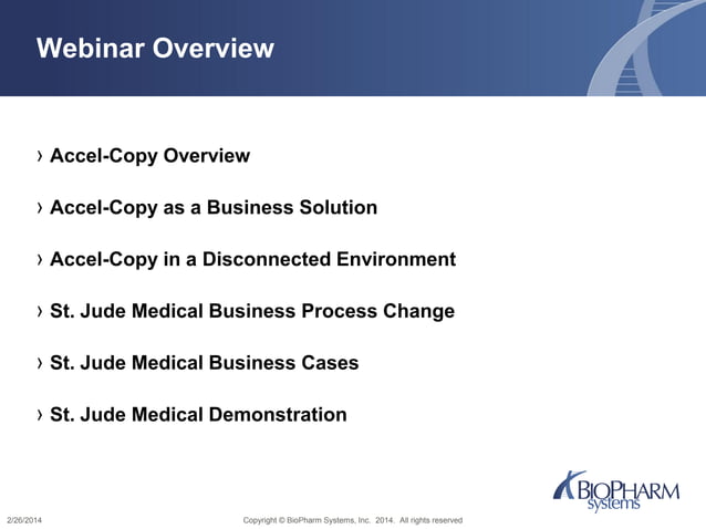 How St. Jude Medical Manages Oracle Clinical Studies Using Accel-Copy | PPT