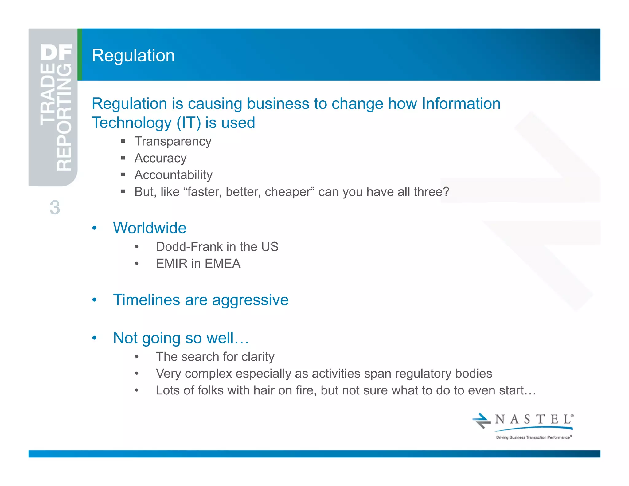 Impact 2013: How Technology is used for real-time monitoring of Dodd ...