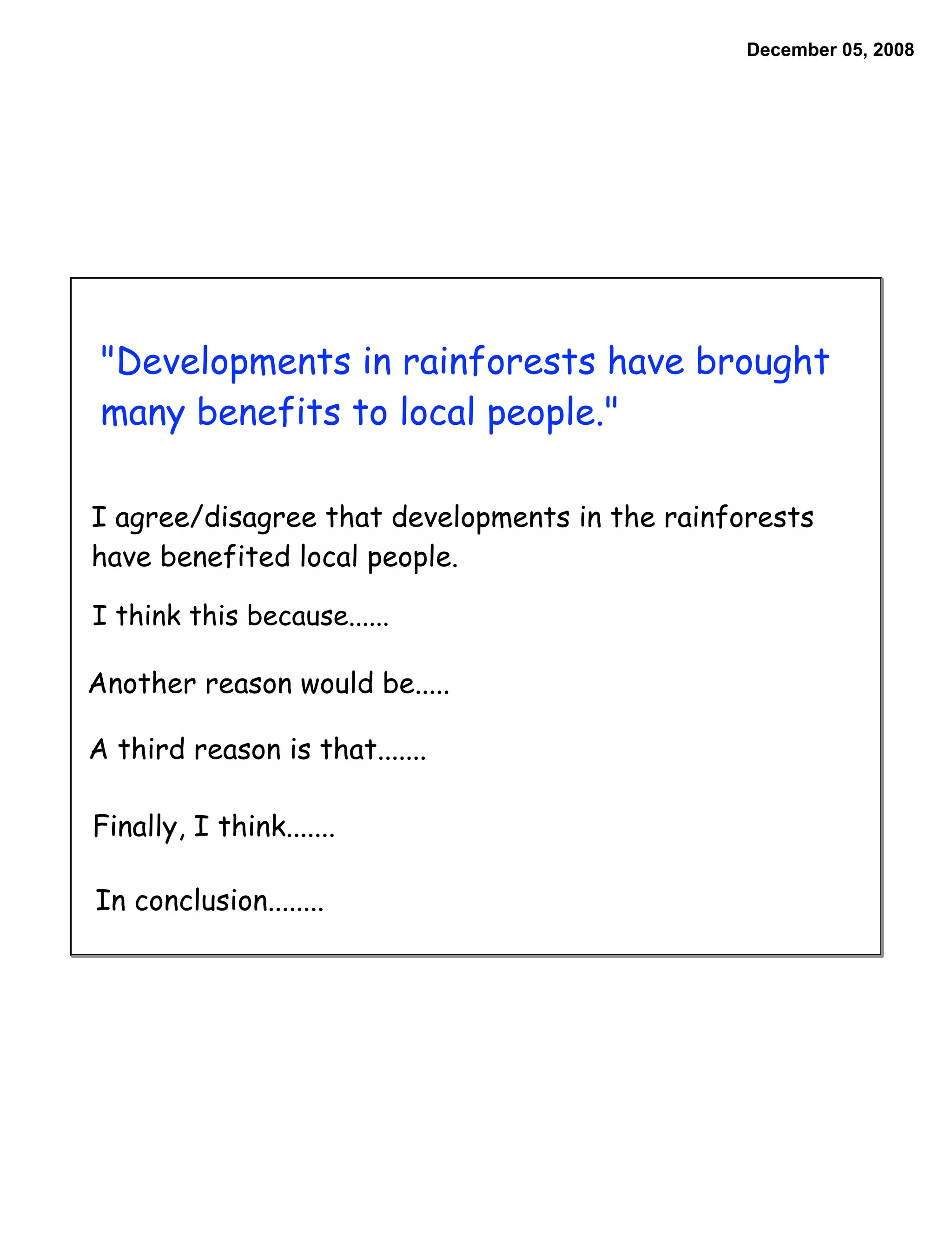 How To Answer Deforestation Question | PDF