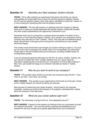 How to-answer-the-64-toughest-interview-questions-1234679632806287-2 | PDF