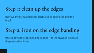 How to apply edge banding | PDF