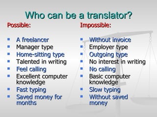 How To Be A Translator | PPT