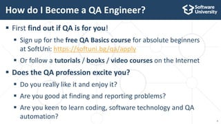 How to Become a QA Engineer and Start a Job | PPTX