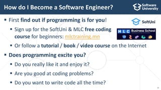 How to Become a Software Developer - Nakov in Mongolia (Oct 2022) | PPT