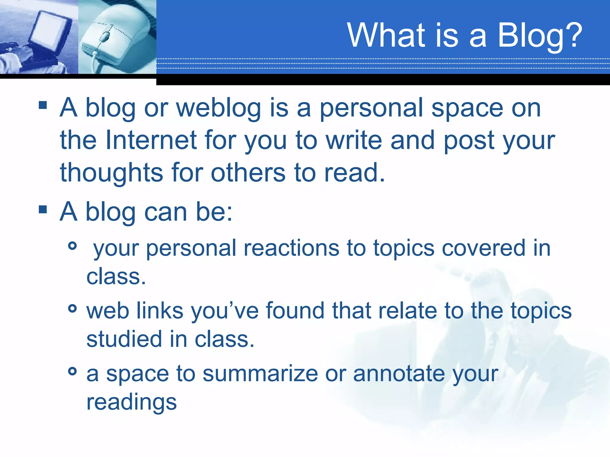 How To Blog | PPT