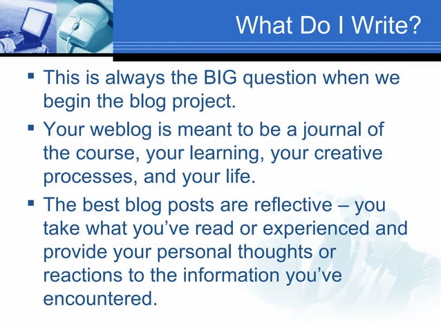 How To Blog | PPT
