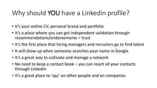 How to Build a Brilliant Linkedin Profile | PPTX