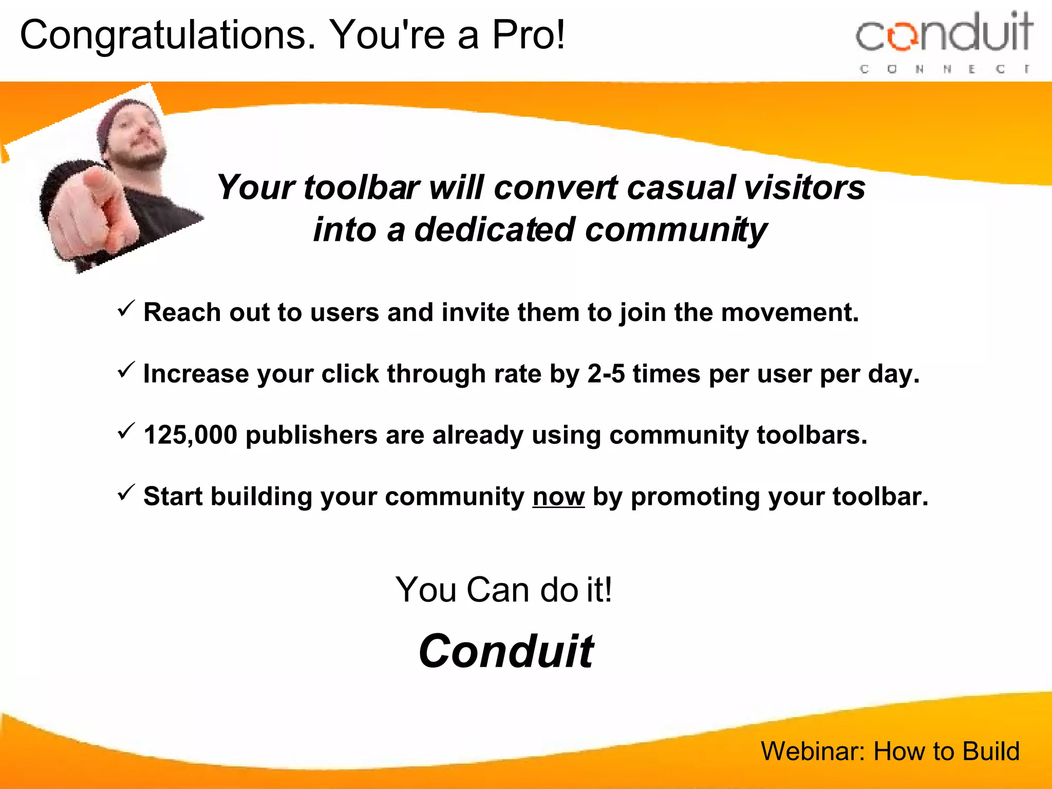 How To Build A Conduit Toolbar | PPS | Technology & Computing