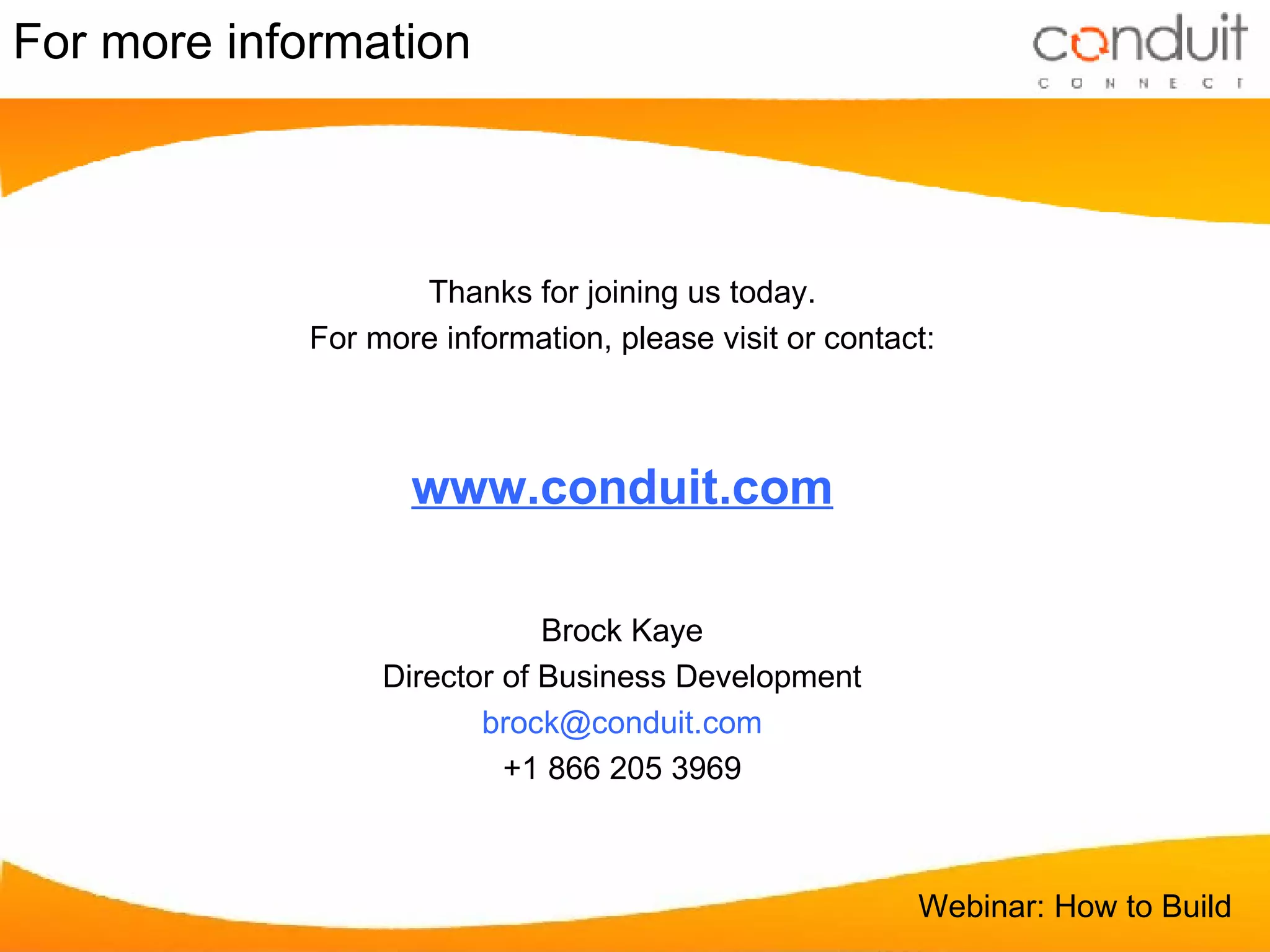 How To Build A Conduit Toolbar | PPS | Technology & Computing