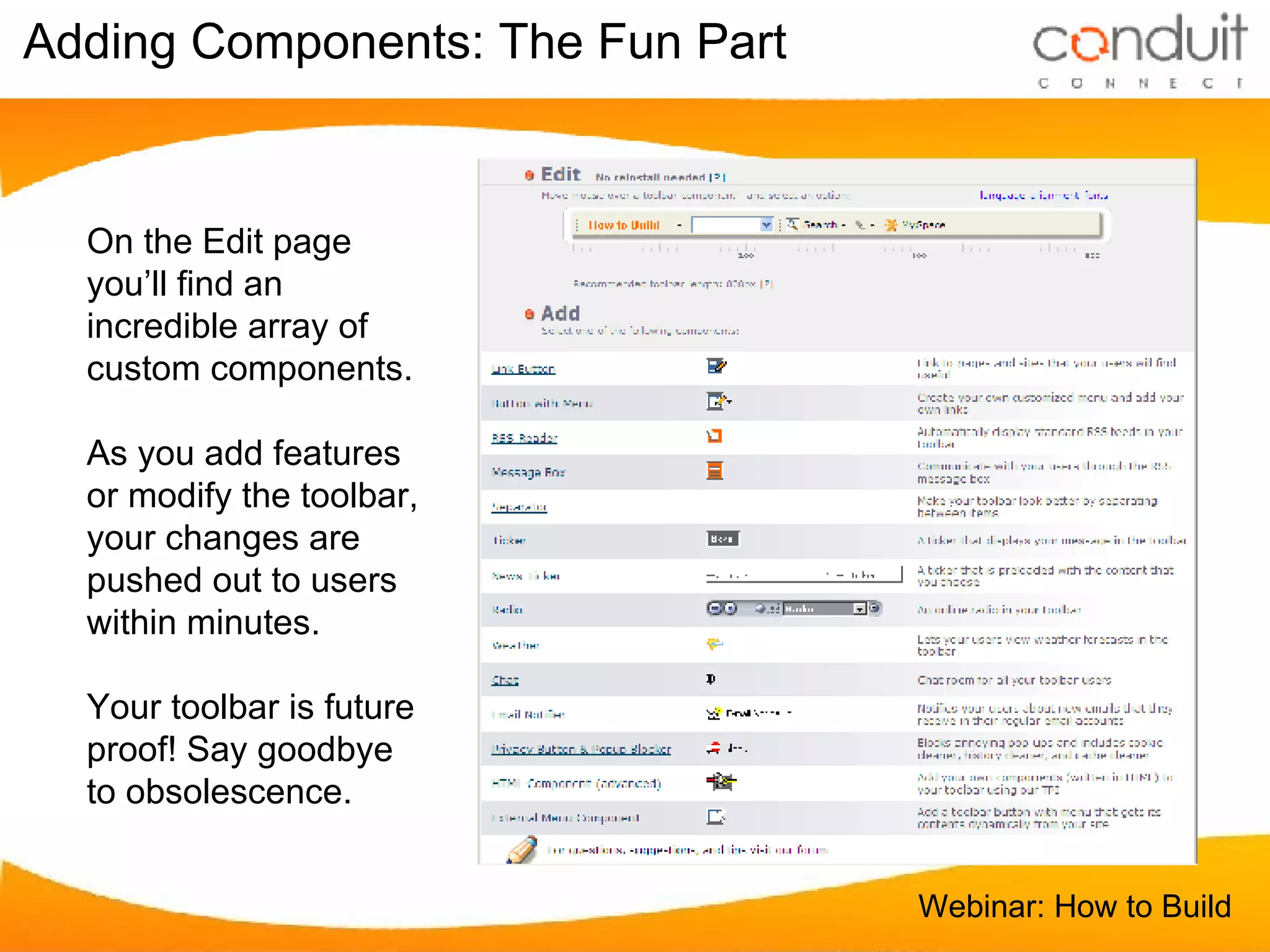 How To Build A Conduit Toolbar | PPS | Technology & Computing