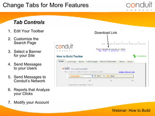 How To Build A Conduit Toolbar | PPS | Technology & Computing