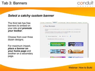 How To Build A Conduit Toolbar | PPS | Technology & Computing