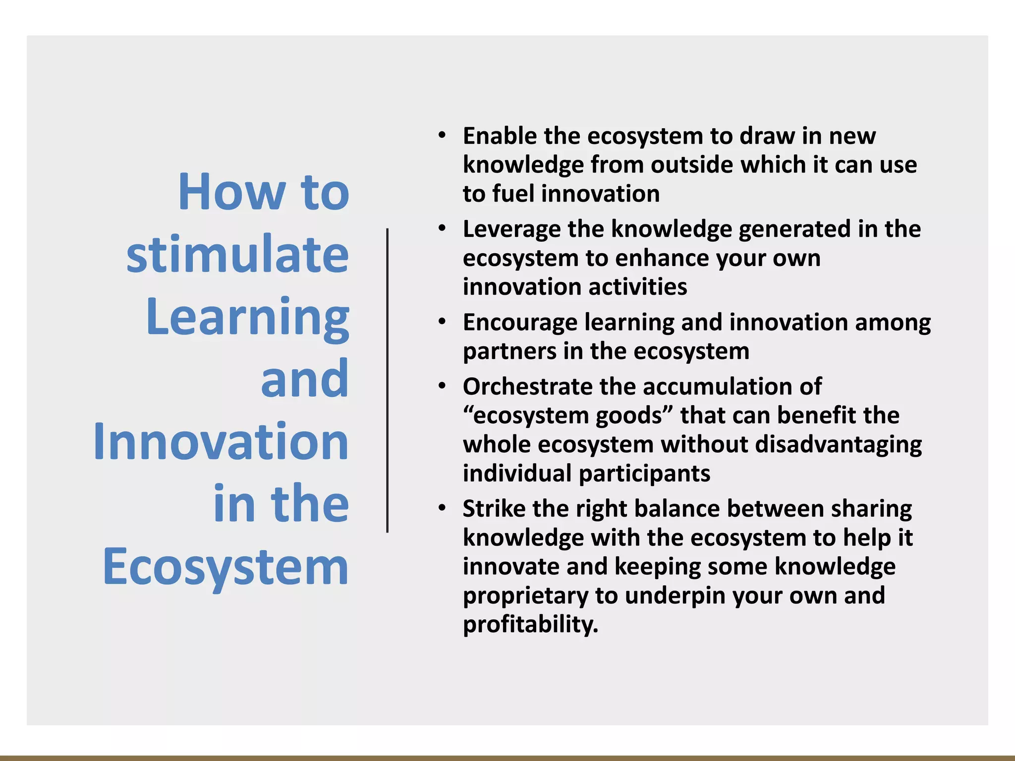 How To Build And Manage An Ecosystem For Innovation Ppt