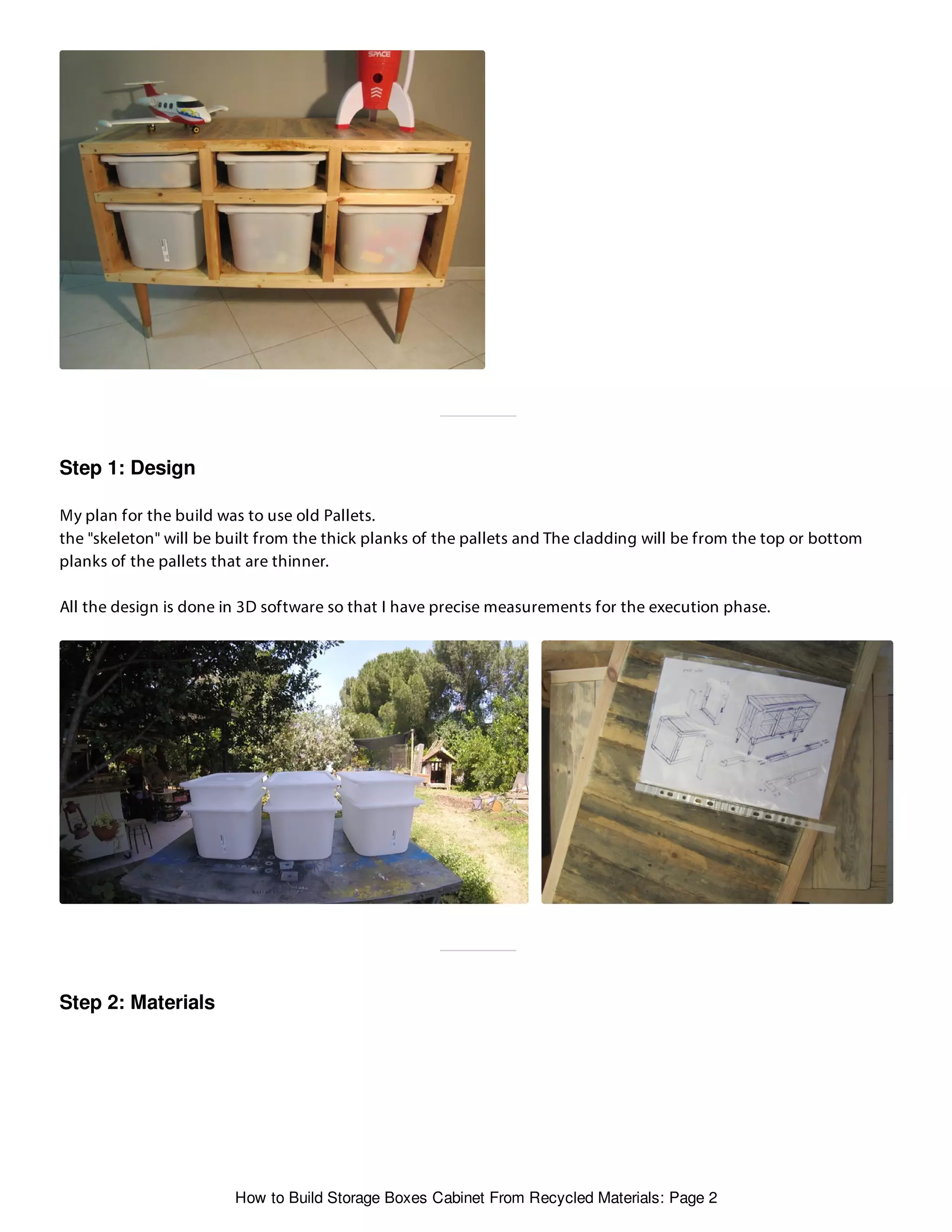 How to build storage boxes cabinet from recycled m | PDF