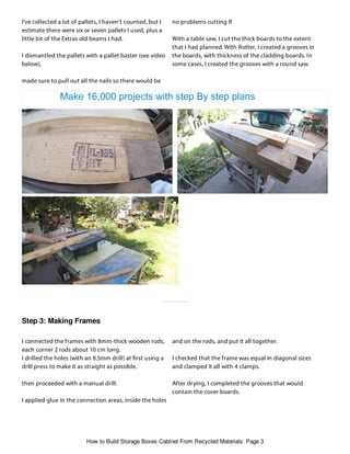 How to build storage boxes cabinet from recycled m | PDF