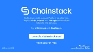 How to Build Your Blockchain Project with Chainstack | PPT